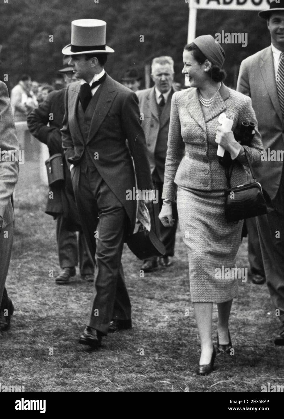 Gene Tierney And Aly Khan At The Oaks -- Hollywood actress Gene Tierney ...