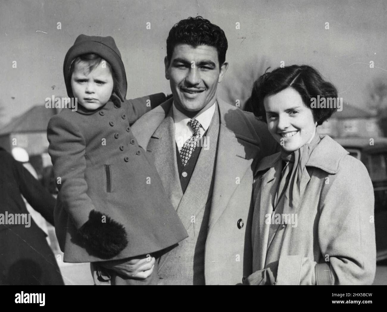 Champion Home -- Britain's heavy-weight boxing champion Jack Gardner ...