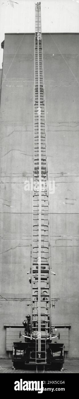Fire brigade new 100 ft Morris Magirus all steel turntable ladder. May ...