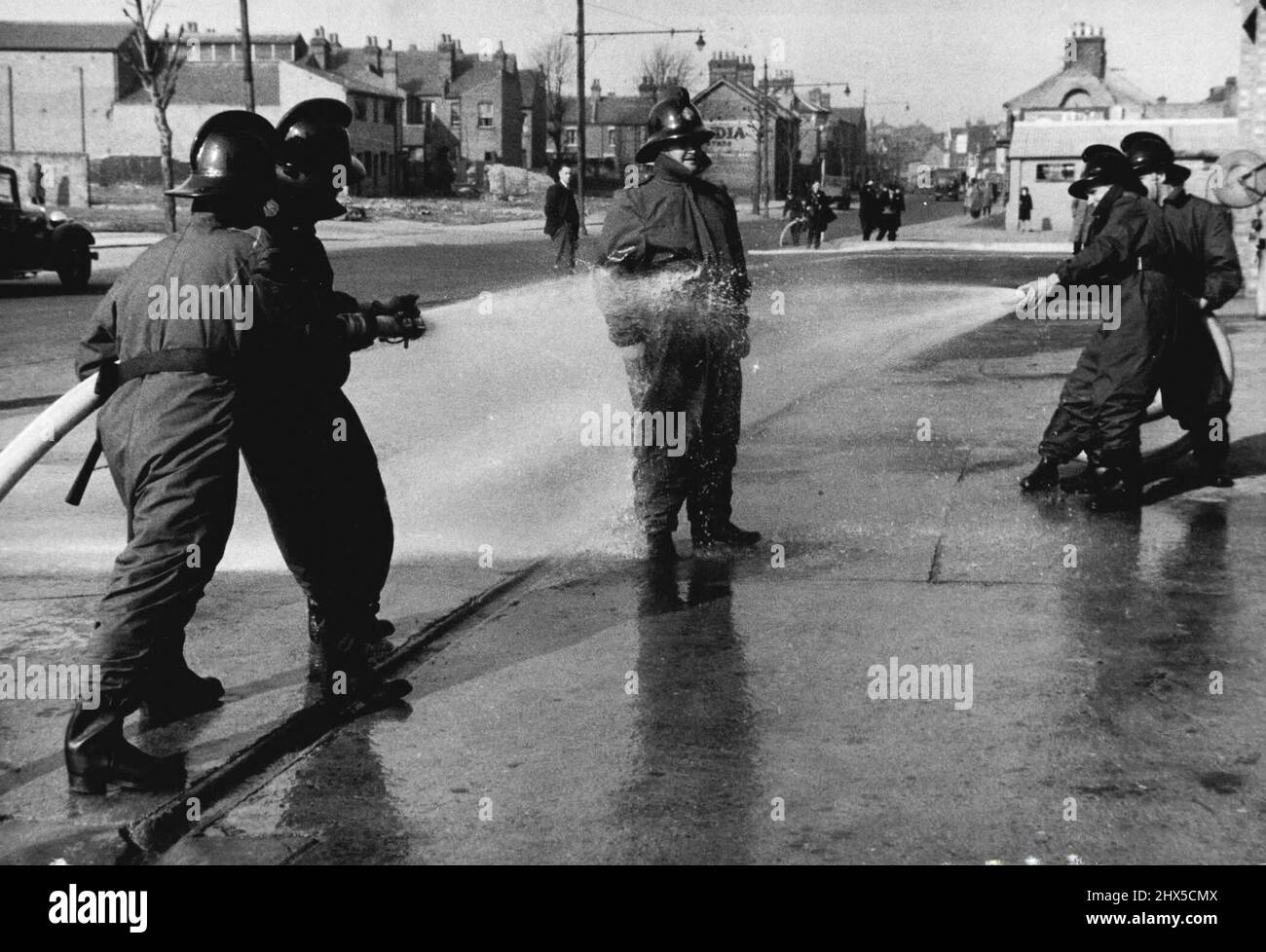 Fireman's "New Look" -- Luton, Bedfordshire, N.F.S. men test, a new ...