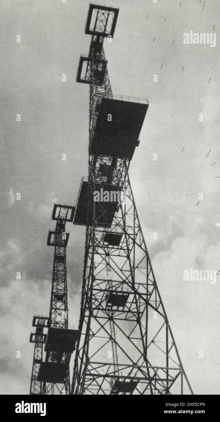 England's defense helped by radar. These 360ft. masts form a chain of ...