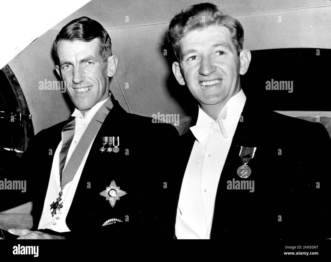 Everest Conquerors Sir Edmund Hillary and Mr. George Lowe photographed ...