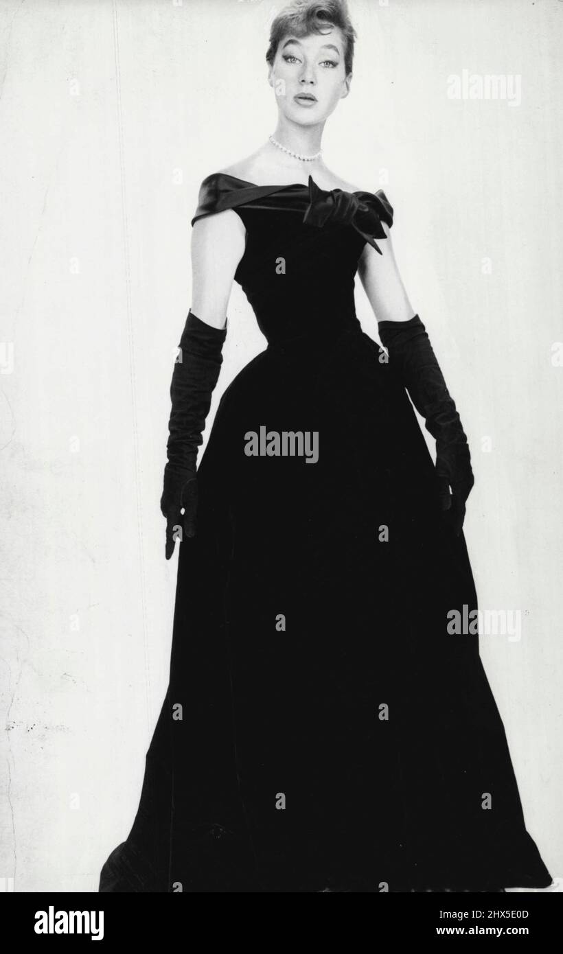 Picture your dream ball gown - black velvet trimmed with black satin ...