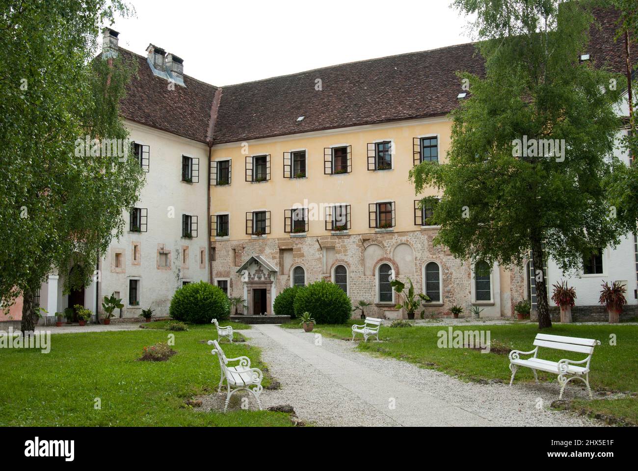 Slovenia, Lower Carniola, Ivancna Gorica, Sticna Monastery, green space ...