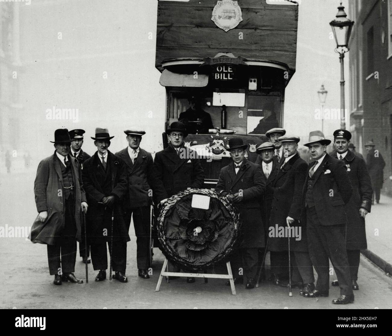 Armistice Day Scenes -- Men from the British Legion Poppy Factory with ...