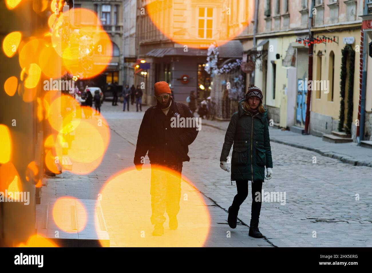 People walk in down town at Rynok square Stock Photo - Alamy