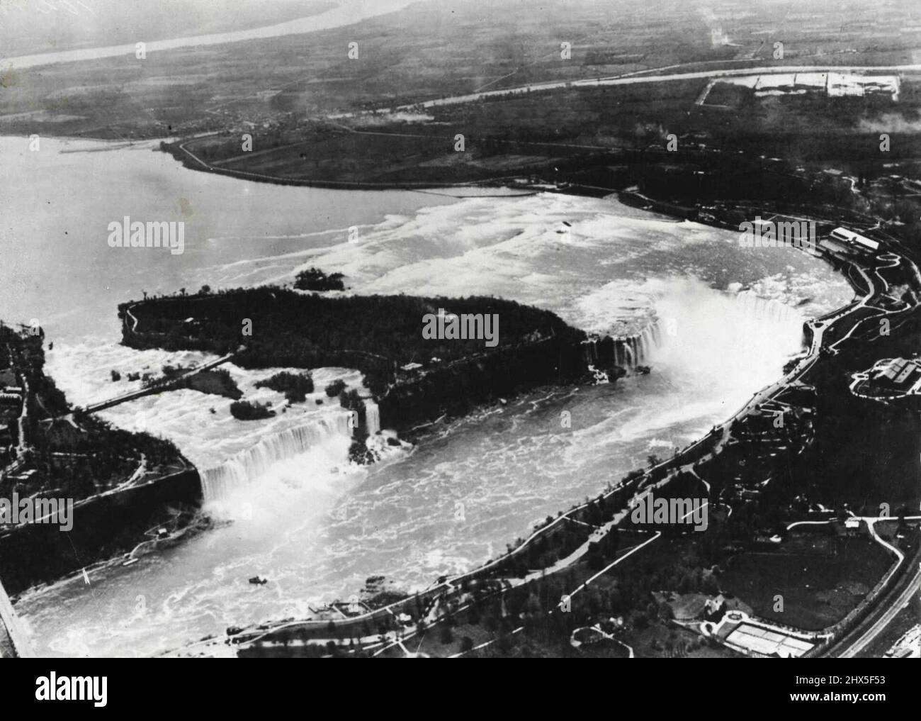A Replica model of Niagara Falls, largest model ever brief is seen from ...