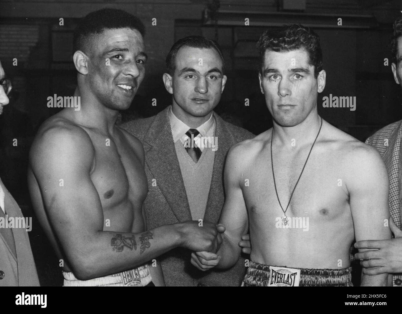 Boxer weigh in black and white hi-res stock photography and images - Alamy