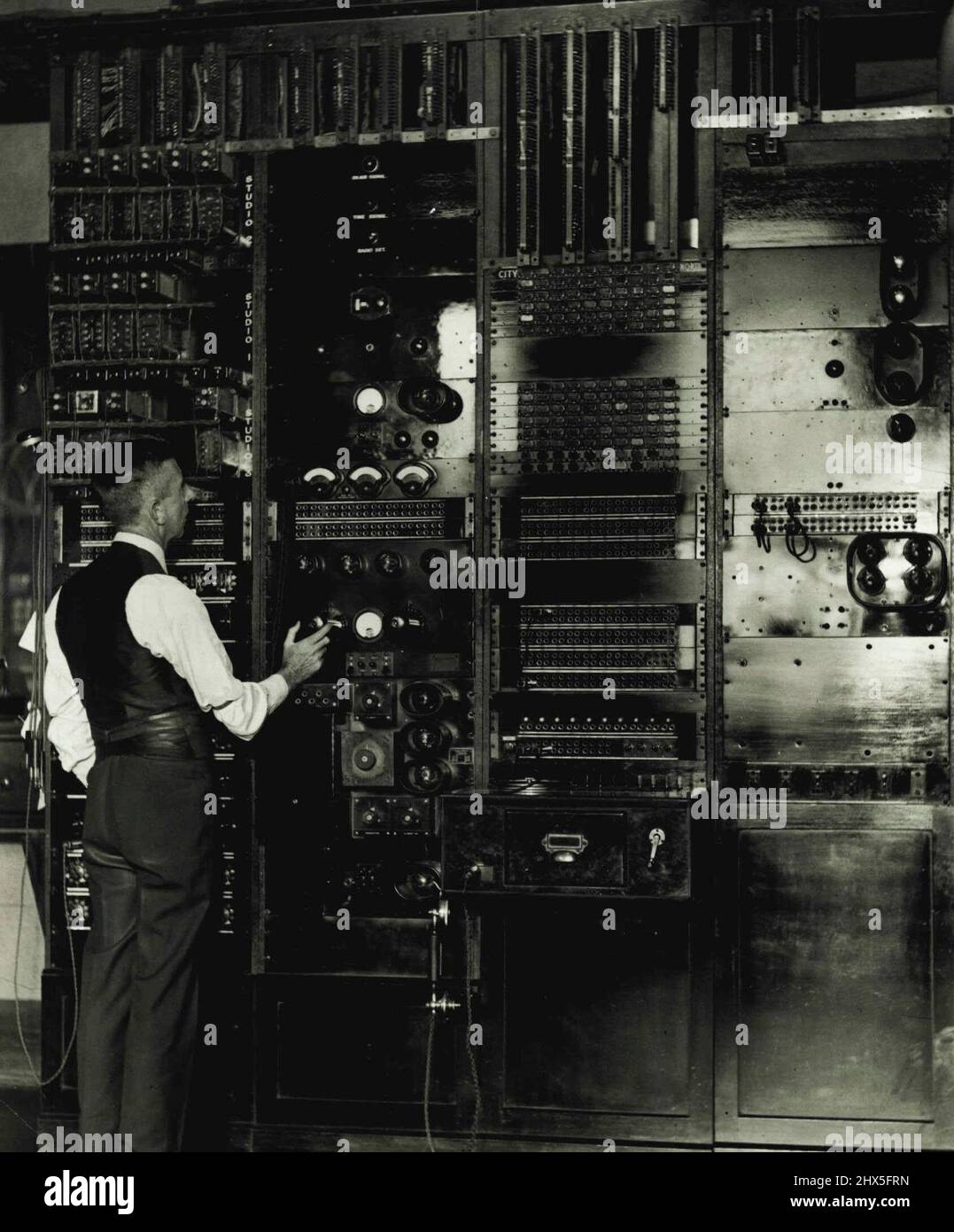 The control panel at 2BL at 96 Market Street where in 1932 the station ...