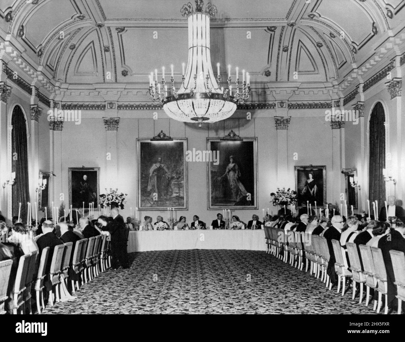The Royal Visitors At Ottawa State Dinner -- At the end table under ...