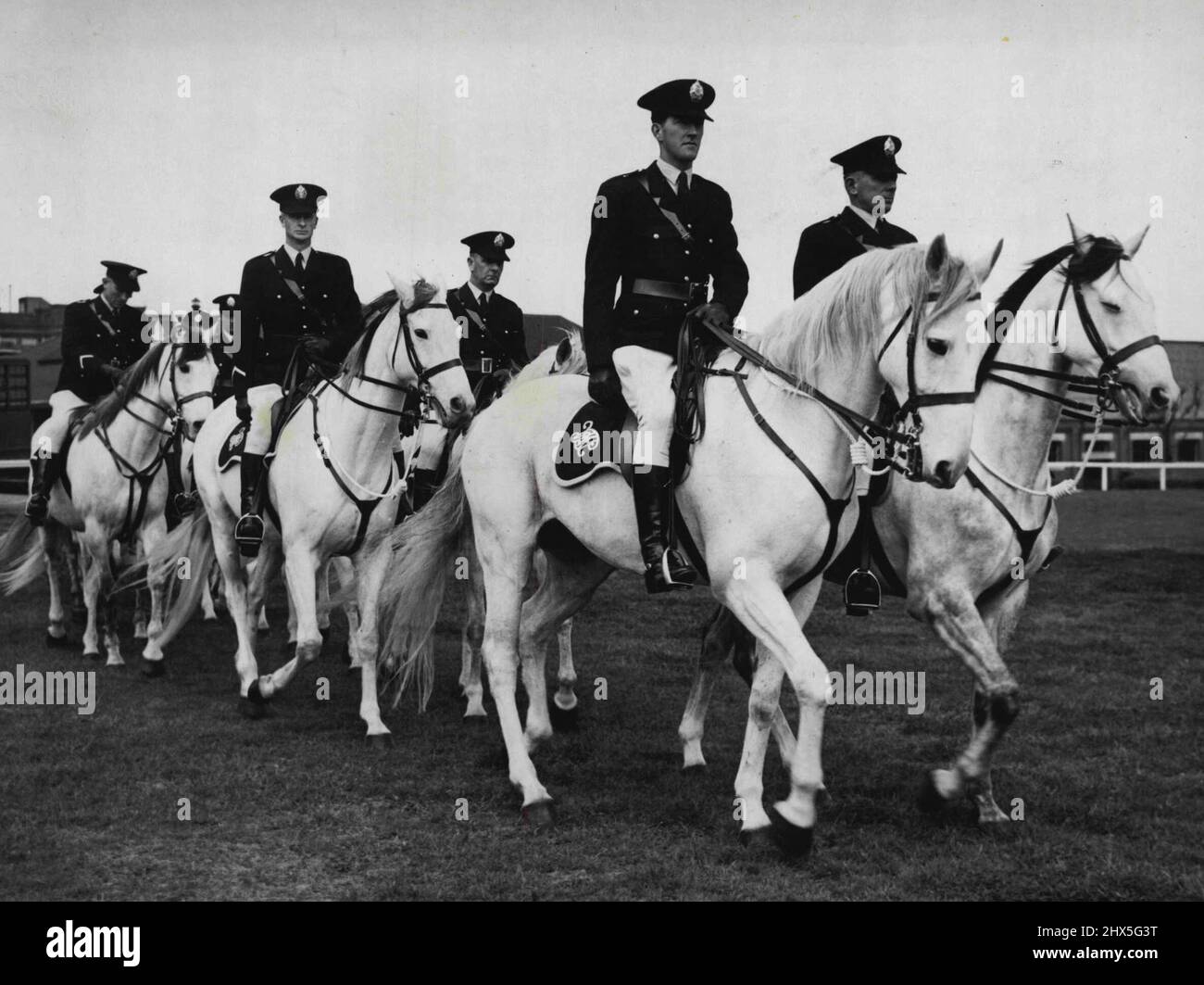 New uniforms of Victoria's mounted police. September 25, 1947 Stock ...