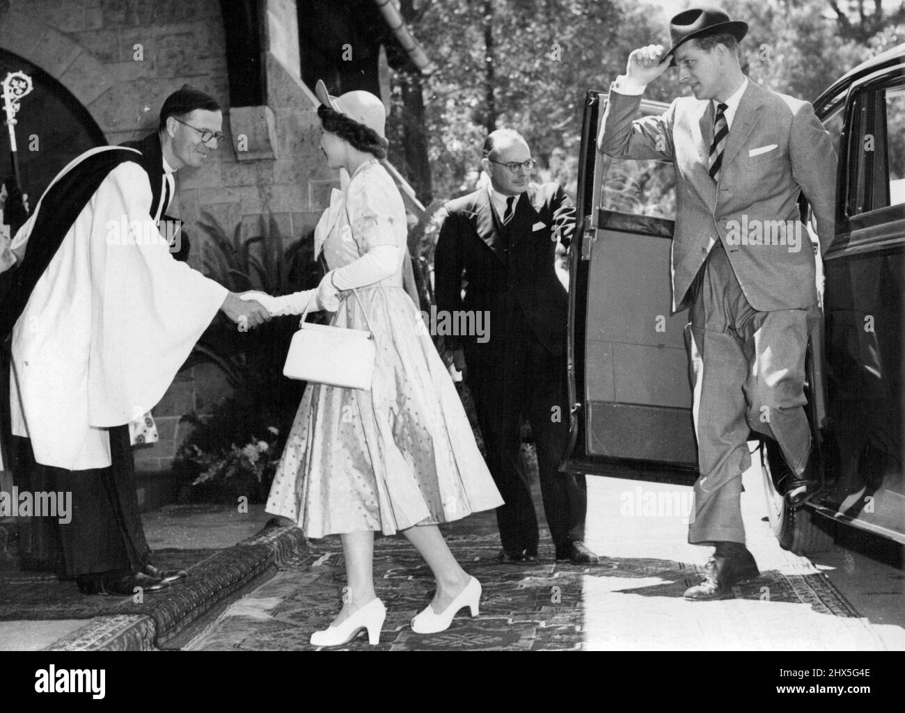 The Duke Wears A Soft Hat -- T.R.H. Princess Elizabeth and the Duke of ...