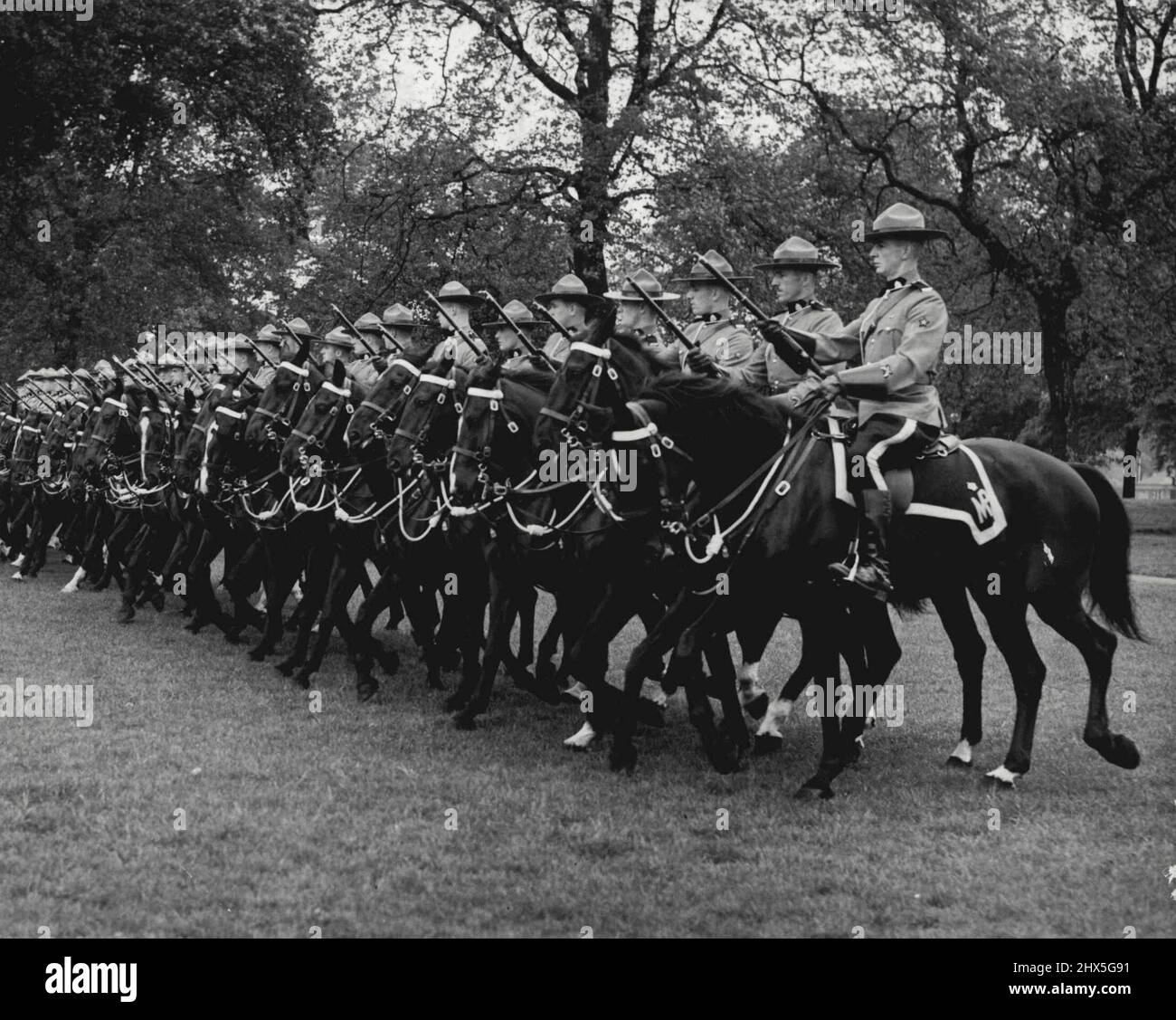 Coronation 'Mounties' Rehearse in Hyde Park for Royal Tournament The ...
