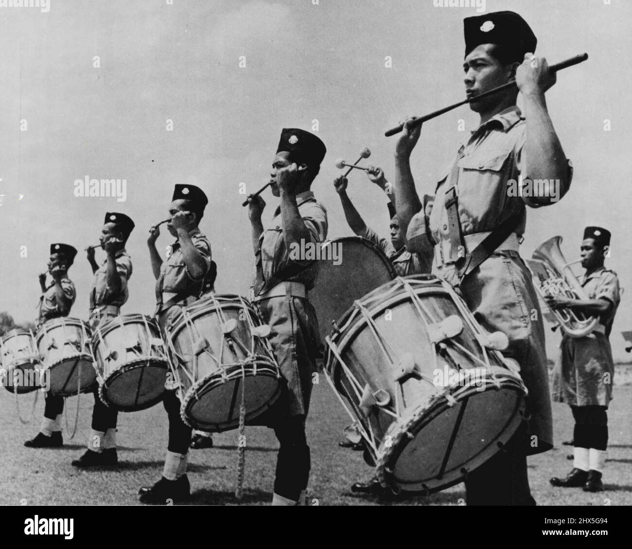 The Malayan Police Band. May 01, 1950. (Photo by British Official ...