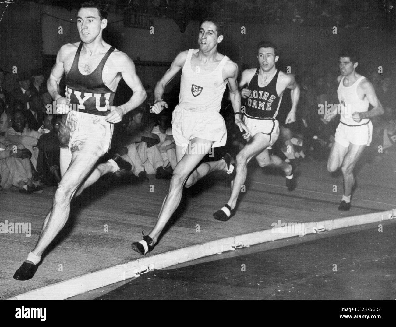 Indoor athletics track and field event Black and White Stock Photos ...