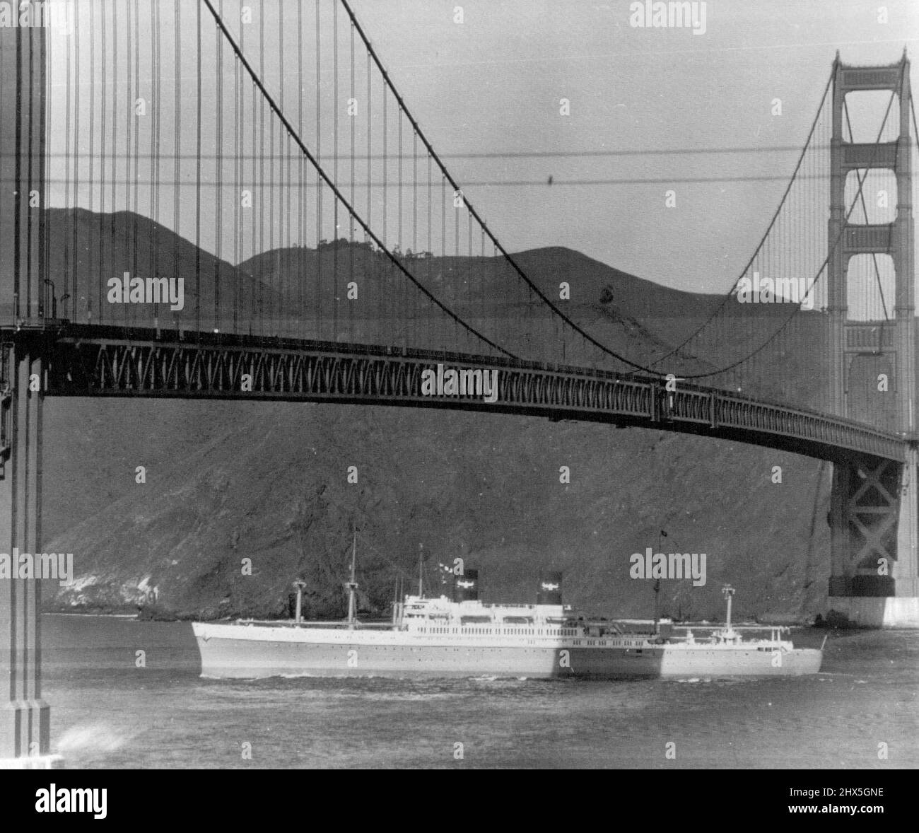 S. S. President Cleveland Heads Seaward For First Trail -- The S.S ...