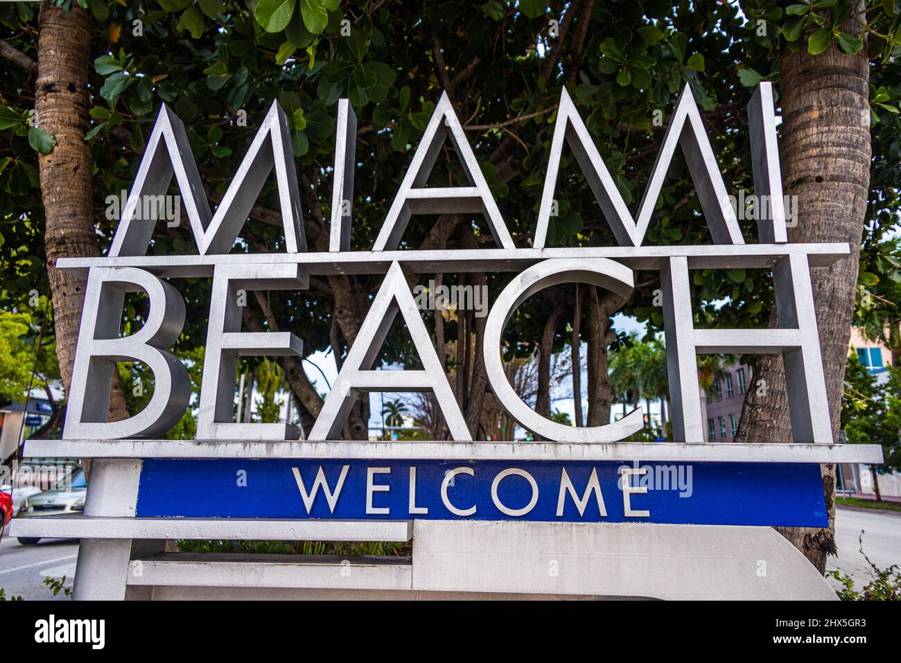 Welcome miami beach sign miami hi-res stock photography and images - Alamy