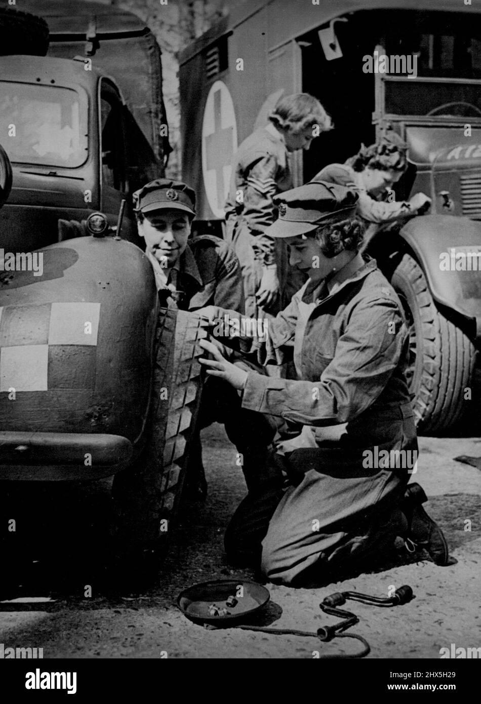 Queen Elizabeth II - Early And Childhood Scenes. May 14, 1945 Stock ...