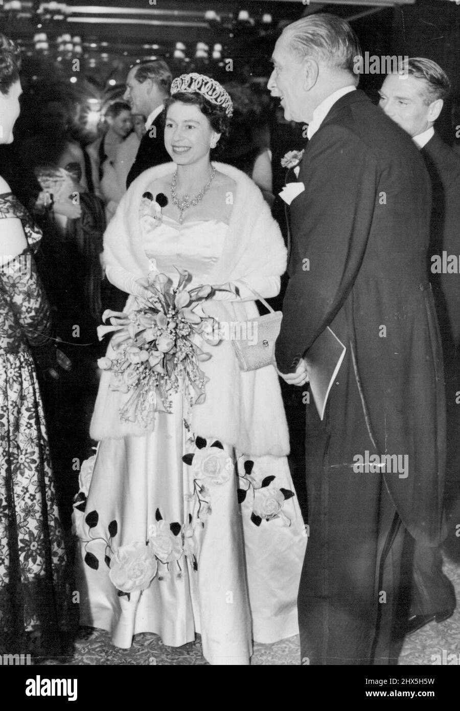 Queen elizabeth ii evening dress hi-res stock photography and images ...