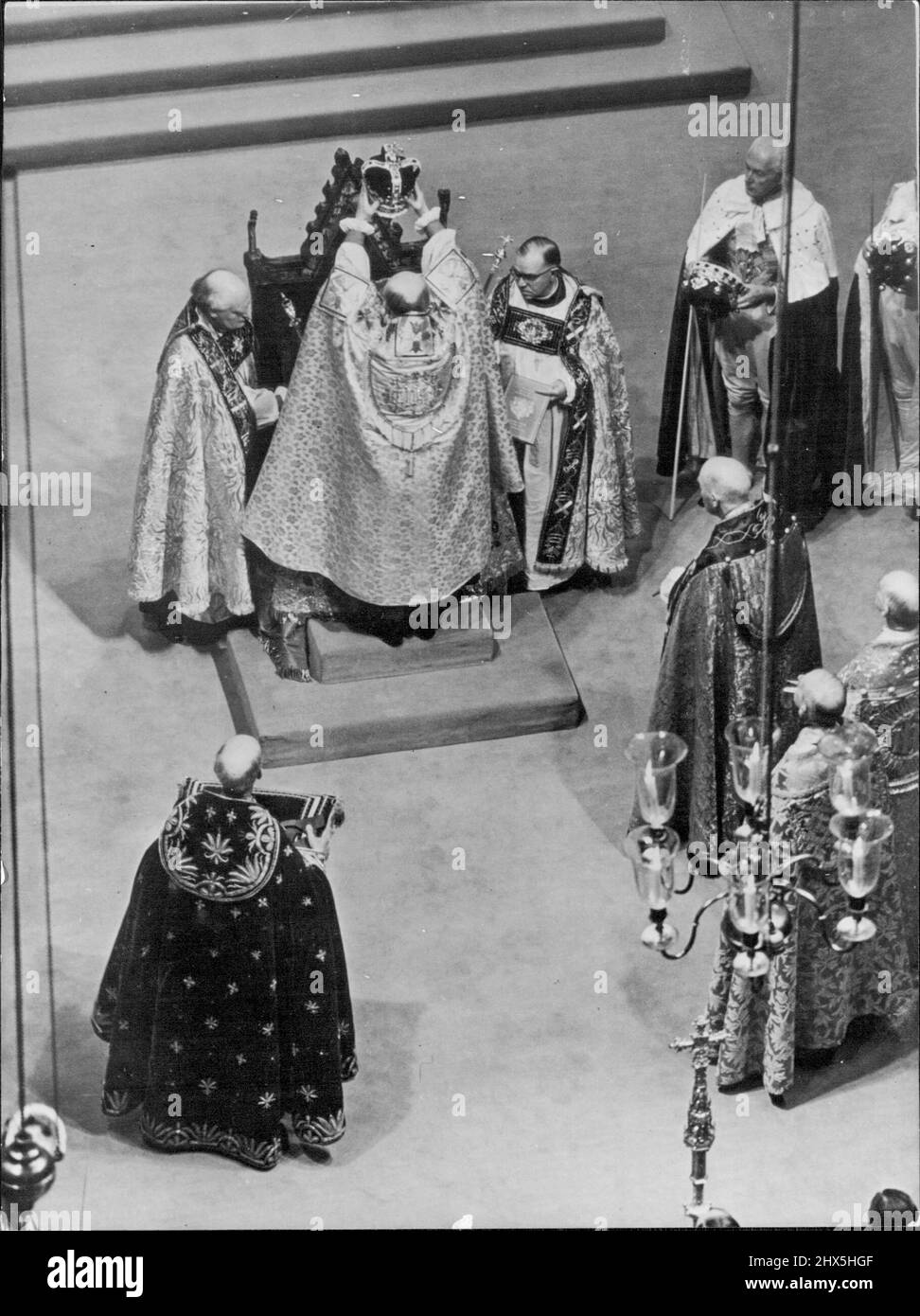 Coronation Of Queen Elizabeth II -- The Queen is crowned. The climax of ...