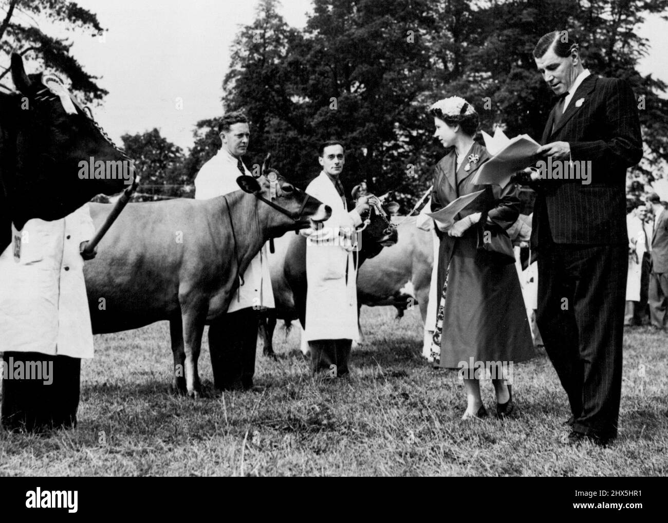 Queen elizabeth pink suit hi-res stock photography and images - Alamy