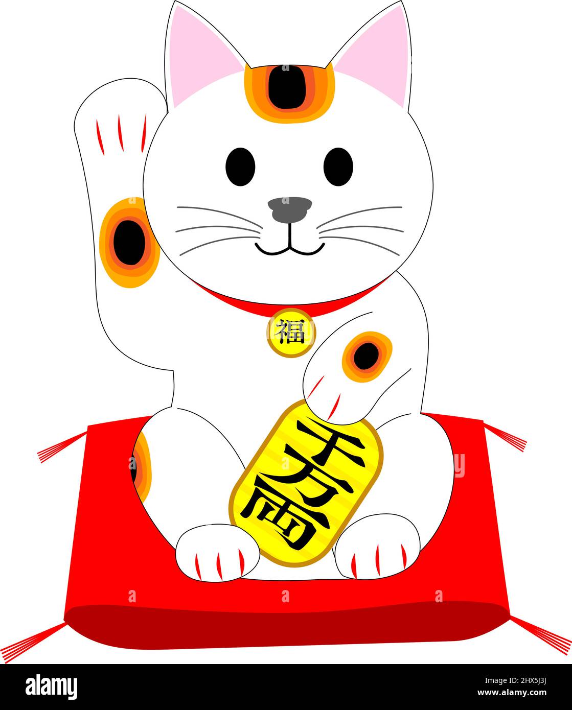 Calico cat, Manekineko: a traditional cat in porcelain to attract good ...