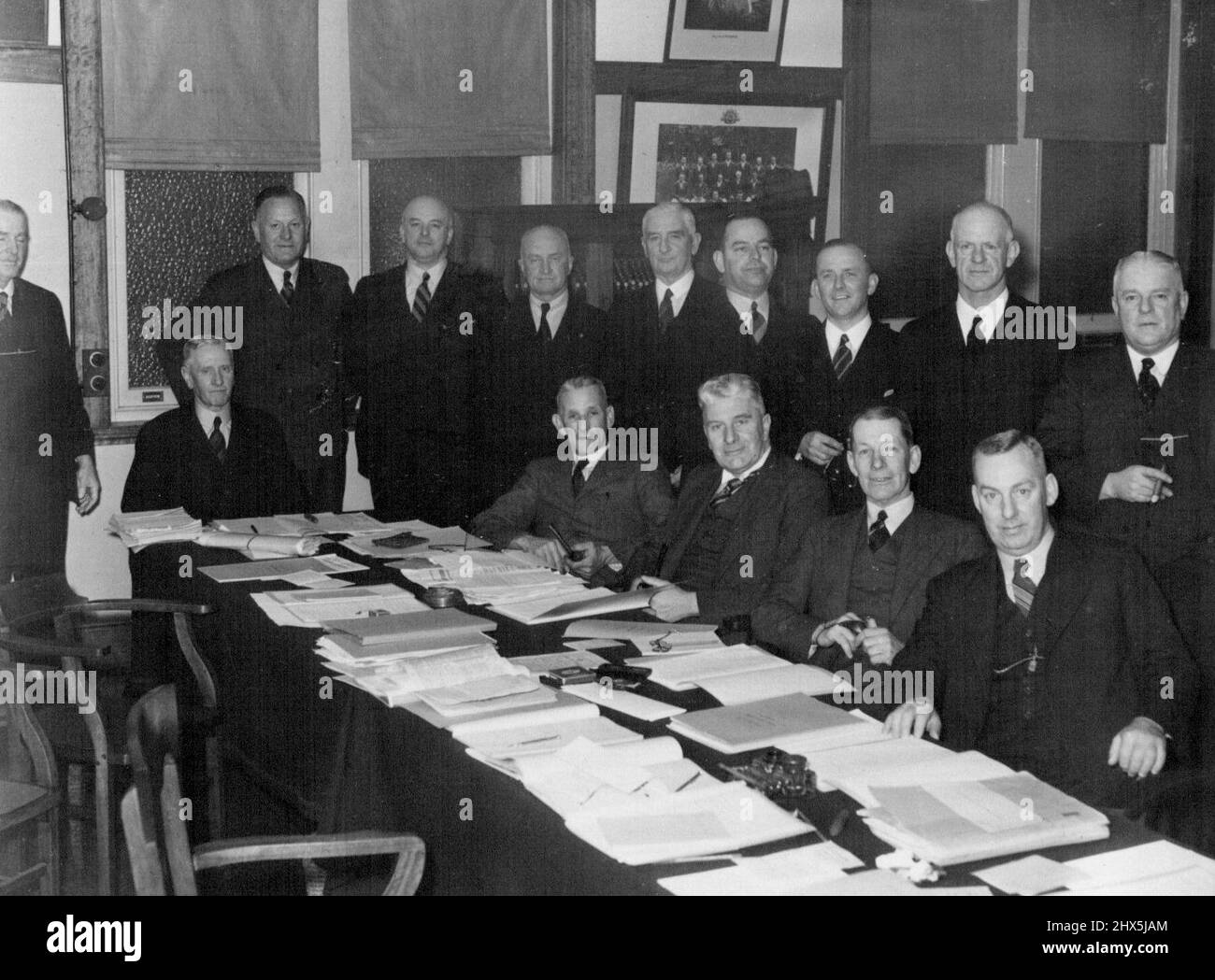 Members of the Australian board of control, photographed at their ...