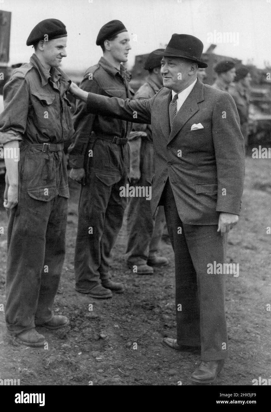 A Pat From The Defence Minister Mr. Emanuel Shinwell, Minister of ...