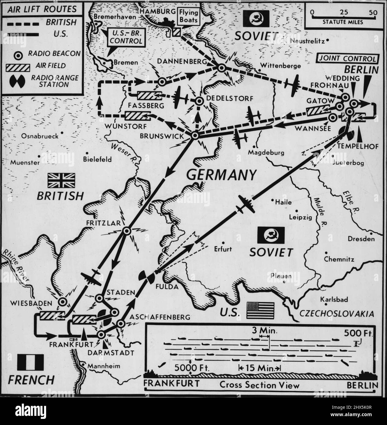 Berlin blockade map Black and White Stock Photos & Images - Alamy