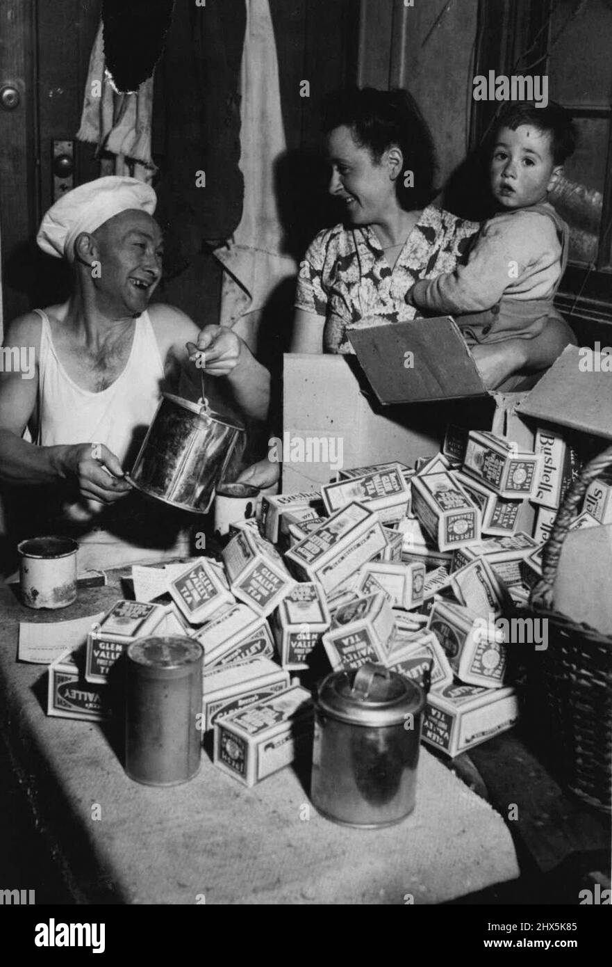 Drinking - tea. October 19, 1950 Stock Photo - Alamy