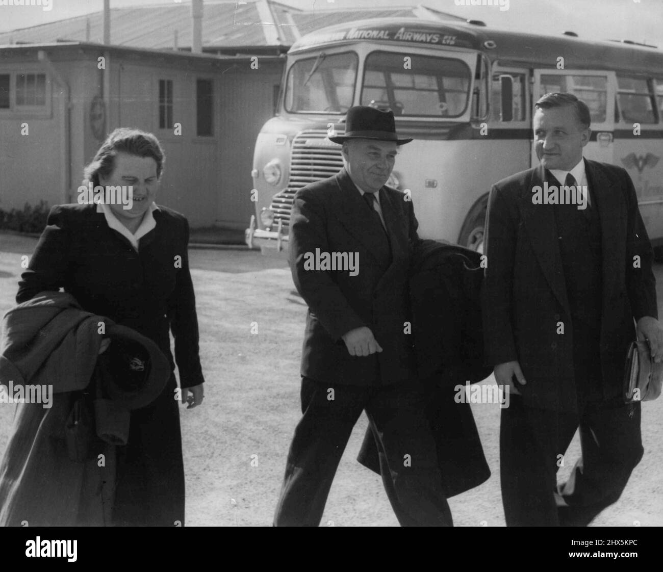 About Turn. Russian diplomat Mr. Ivan Moisseev (centre) and his wife ...