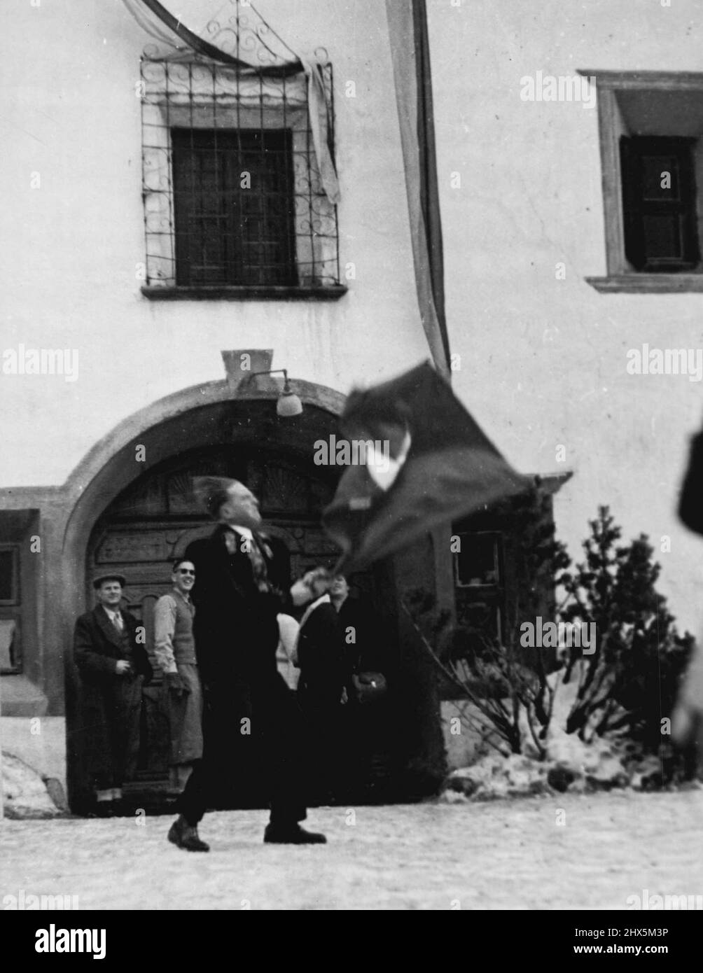 Flagthrowing, A Swiss National Sport -- The throws: with a great effort ...