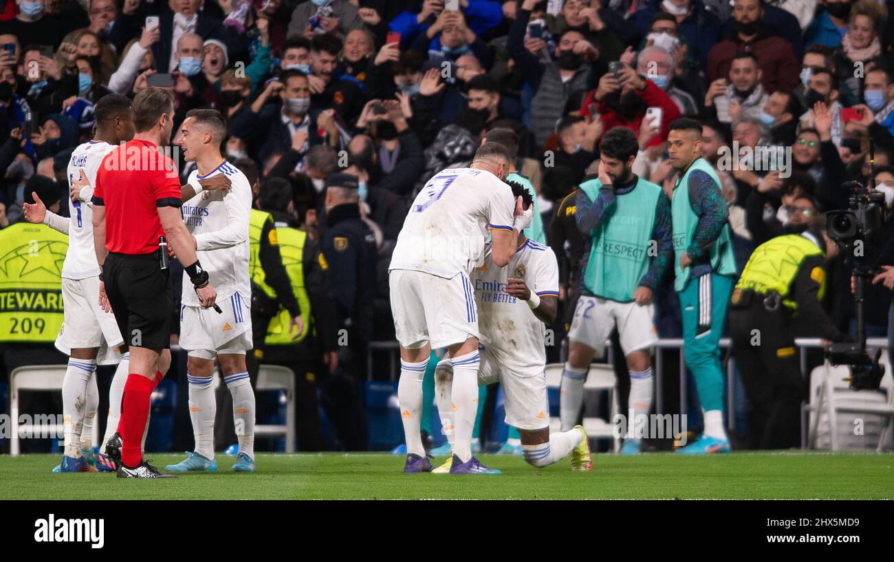 Stadium Santiago Bernabeu. 9th Mar, 2022. Madrid; Spain; UEFA Champions ...