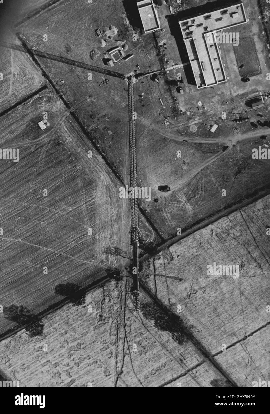 Aerial View of an Aerial -- This unusual aerial photograph shows the ...