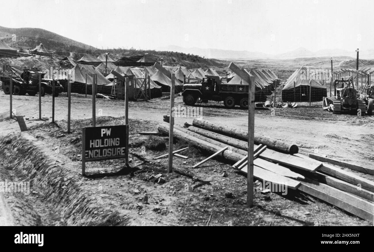 Pow Holding Enclosure Nears Completion -- This Allied Pow stockades ...