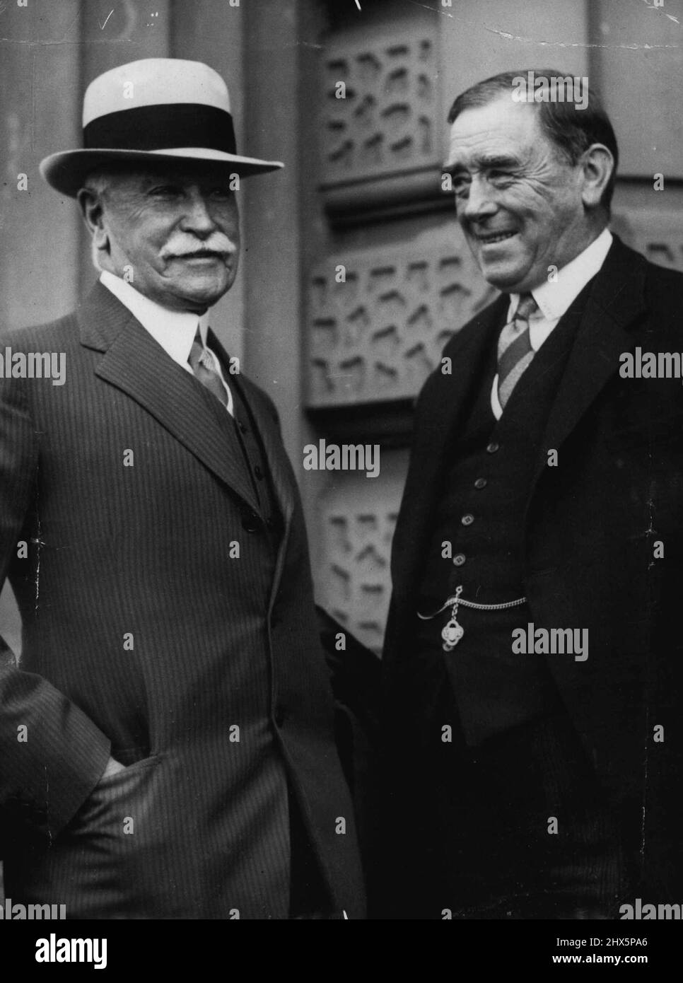 Sir Macpherson Robertson, Sir Stanley Argyle. June 29, 1933. (Photo by ...