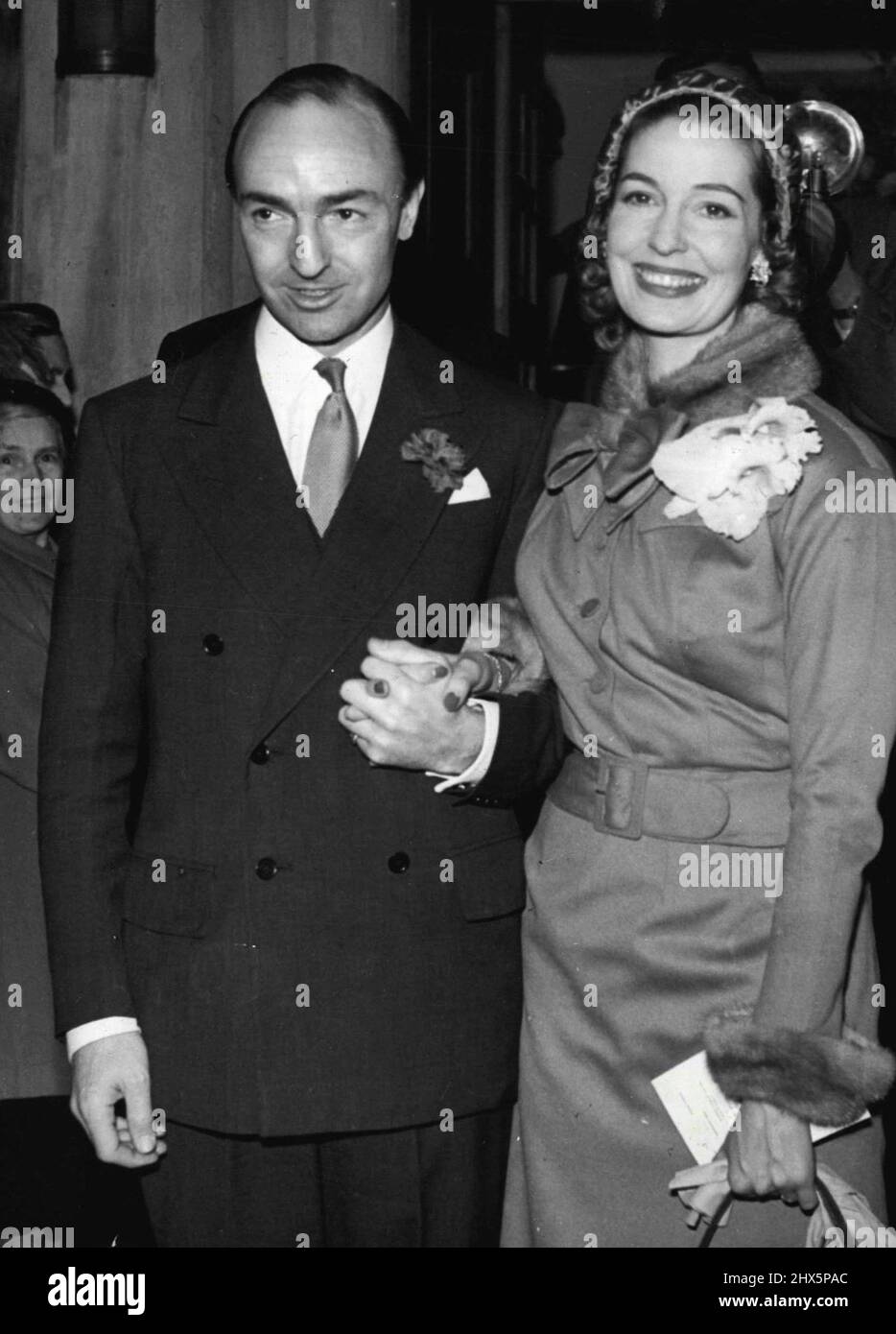 Actress Valerie Hobson & husband John Profumo MP, Parliamentary Secty ...