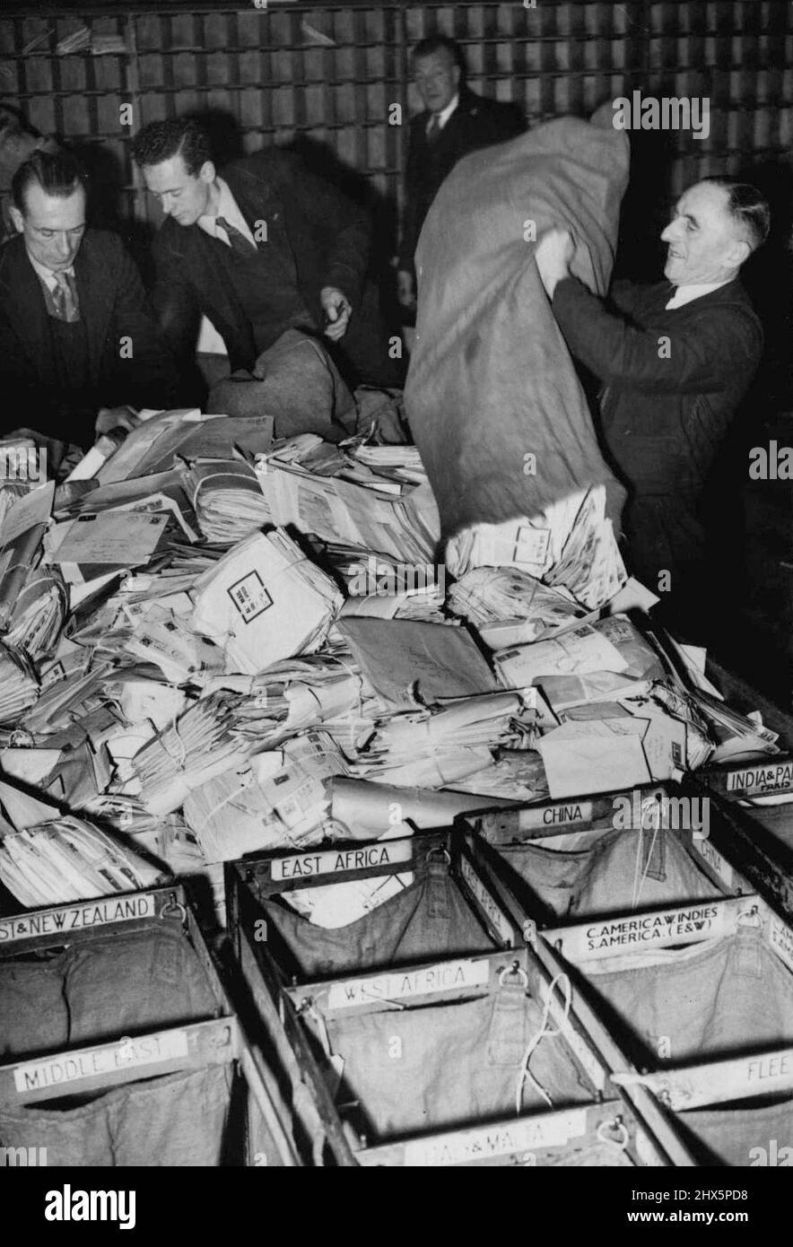 The Christmas Rush at the Post Office. Part of the Christmas rush - air ...