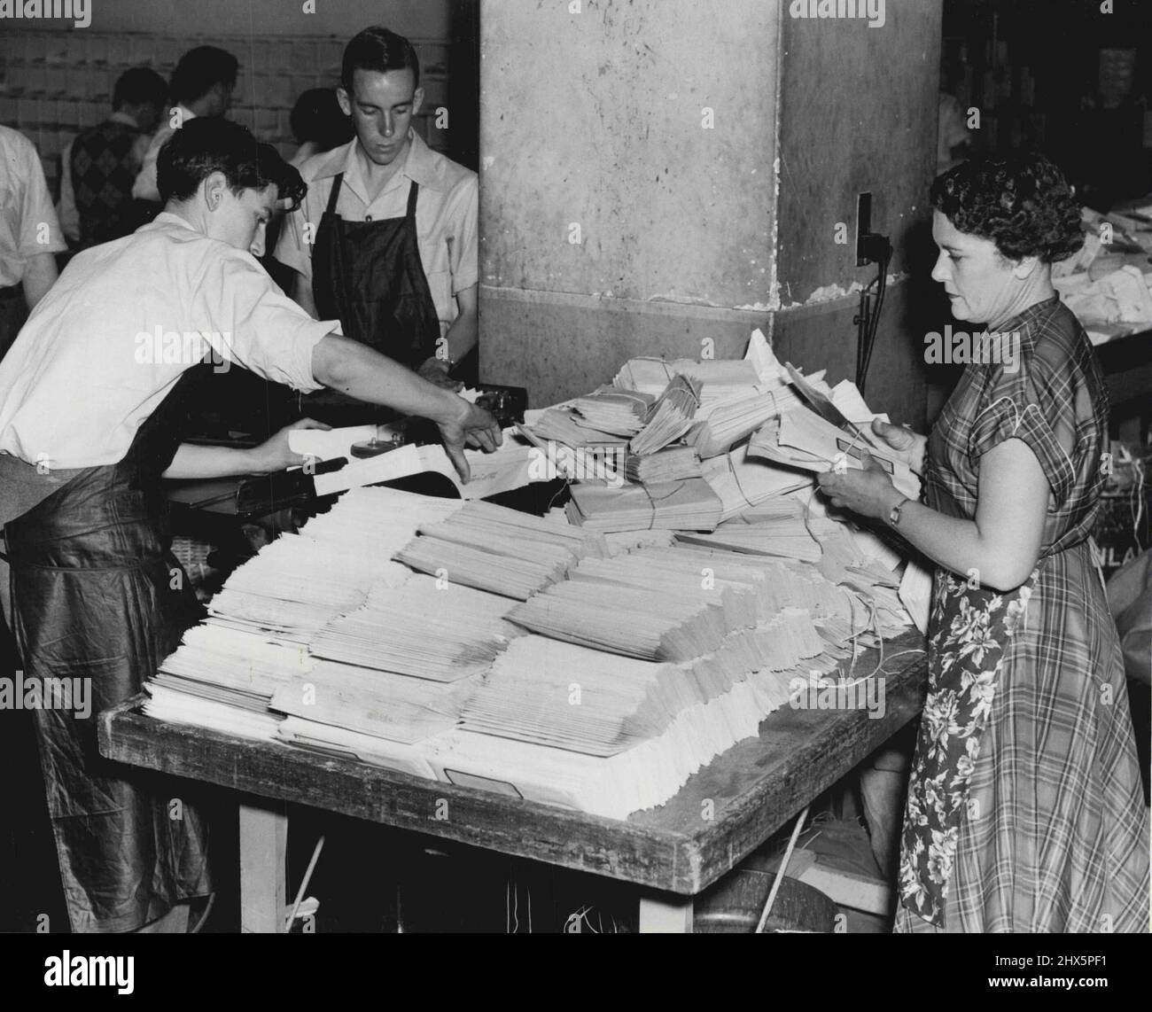 Mail Letter Sorting & Bags Of Mail Etc. - Postal. December 9, 1953 ...