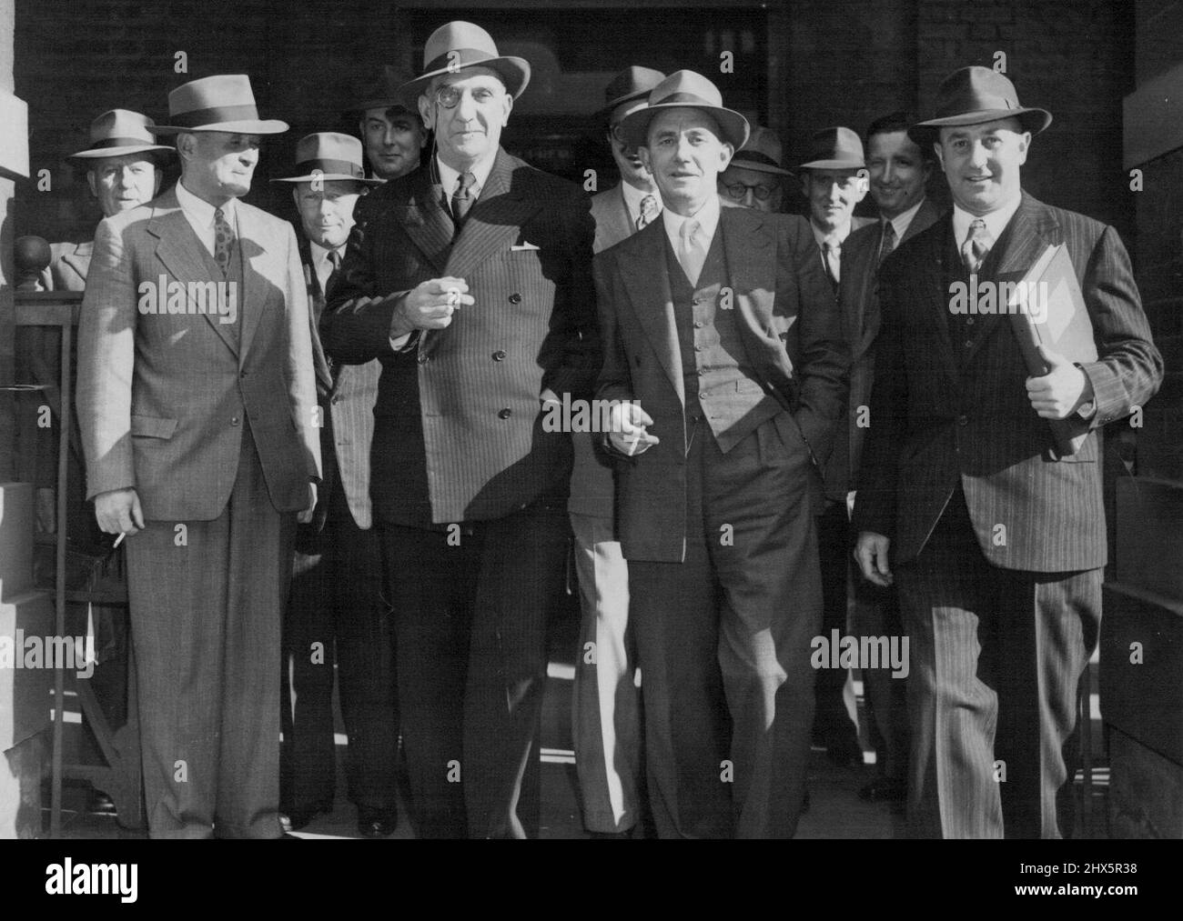 Left to Right - Mr. Smyth QC, Mr. Dovey QC, Mr. Gordon Wallace QC, Mr ...
