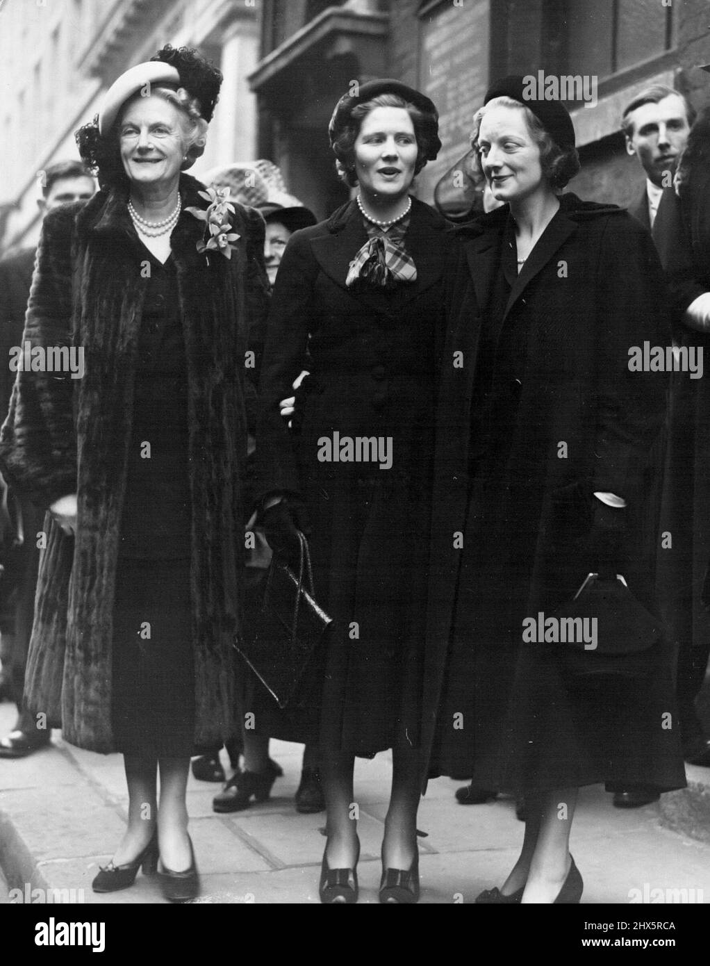 Nephew Of Mr. Churchill Weds -- Mrs. Churchill (left), with her ...