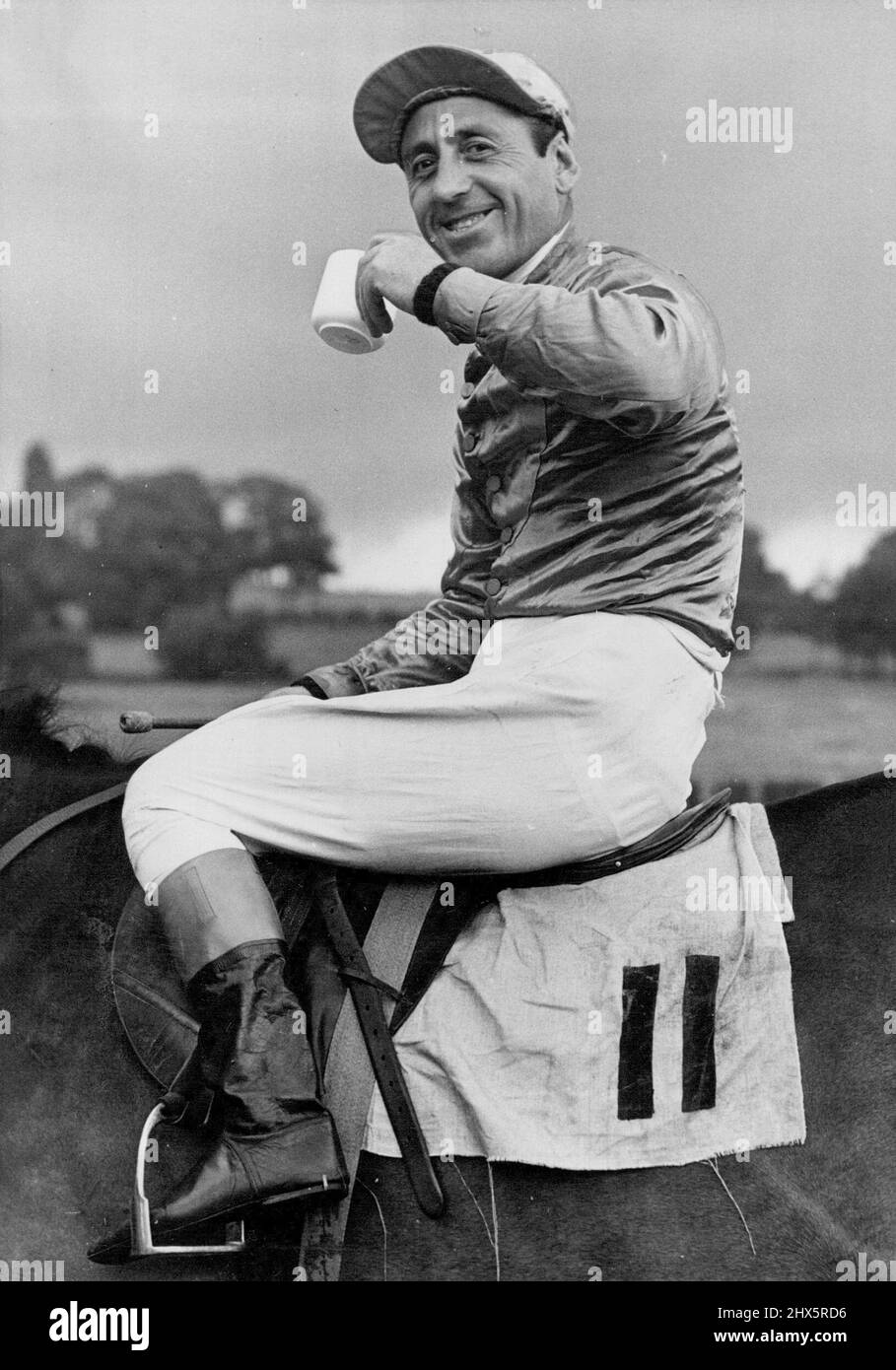 Jockey charlie smirke Black and White Stock Photos & Images - Alamy