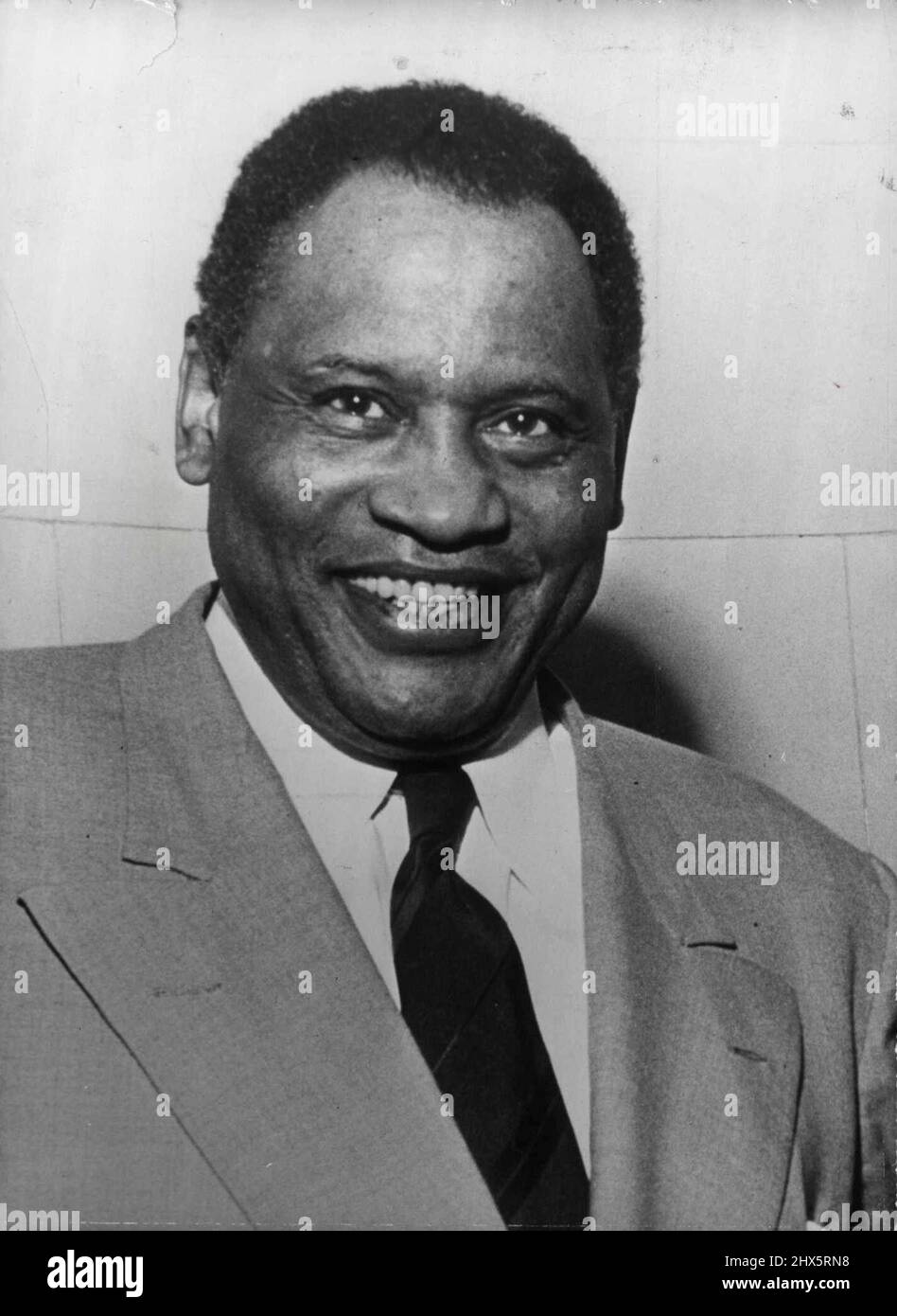 Paul Robeson, American Singer and Actor. January 1, 1954. (Photo by ...