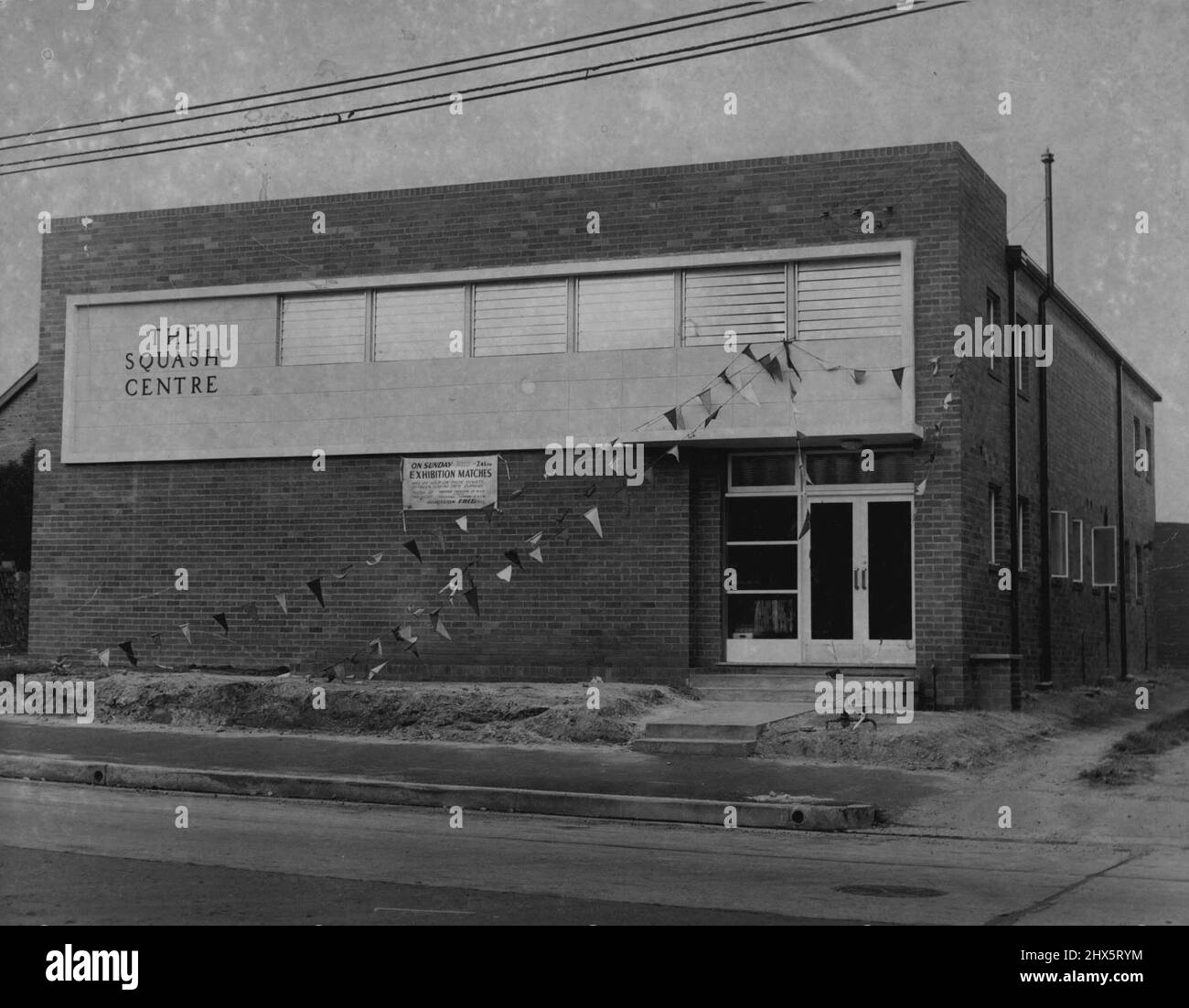 Squash Building. July 5, 1955 Stock Photo - Alamy