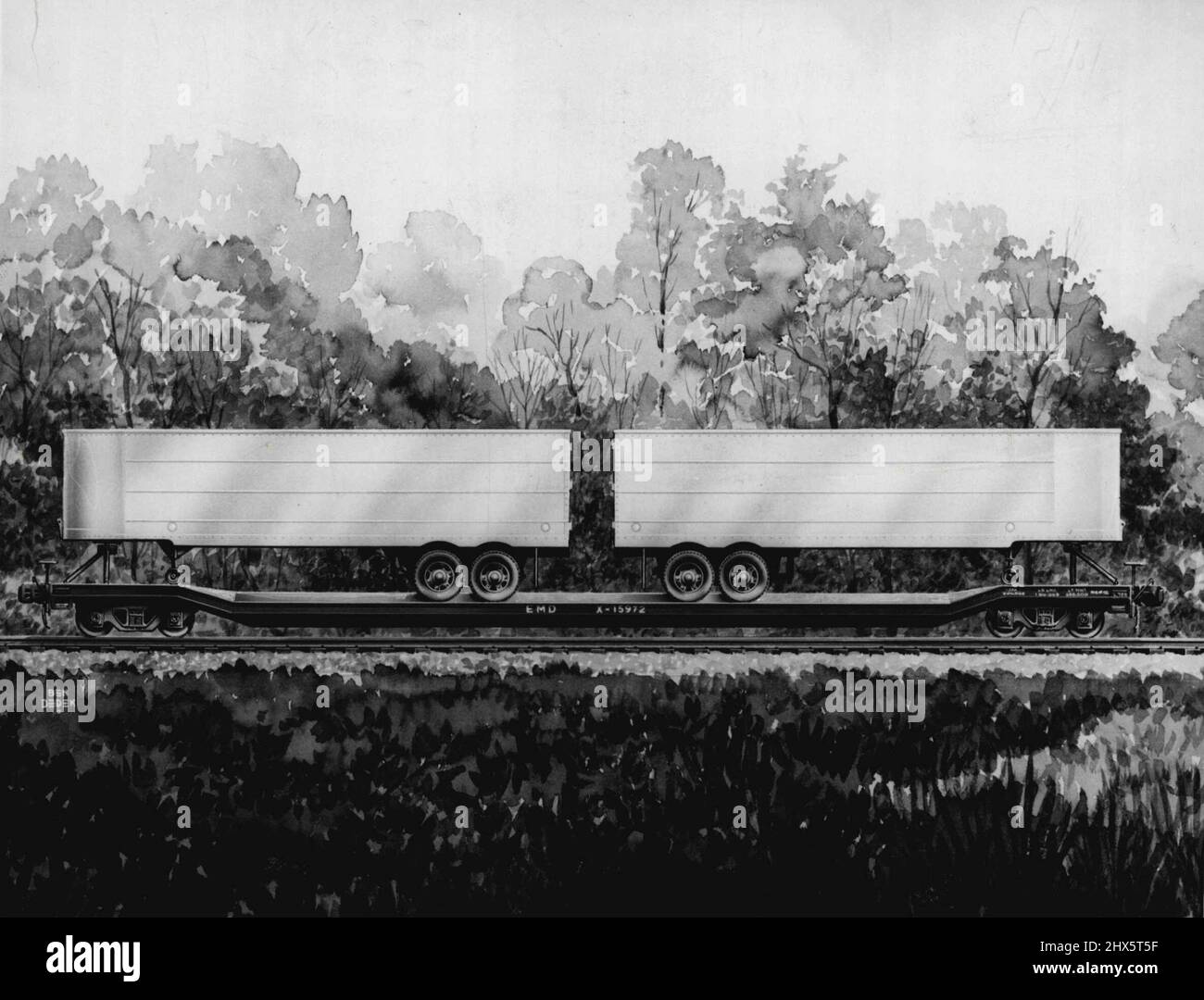 The "piggy-back" system of road-trailers on rail-trucks was pioneered ...