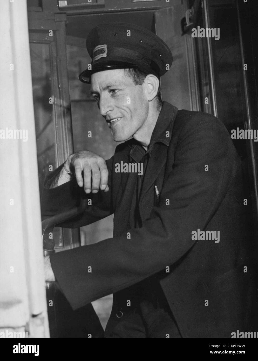 Tram Driver -Percie Gearside. June 22, 1948 Stock Photo - Alamy