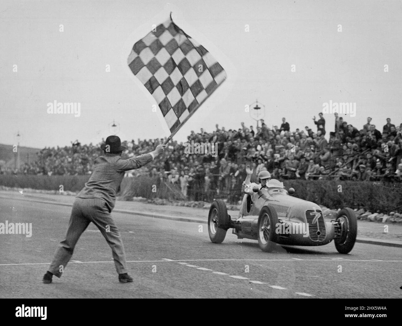 International Road Race At Jersey -- At the wheel of his Maserati (No ...