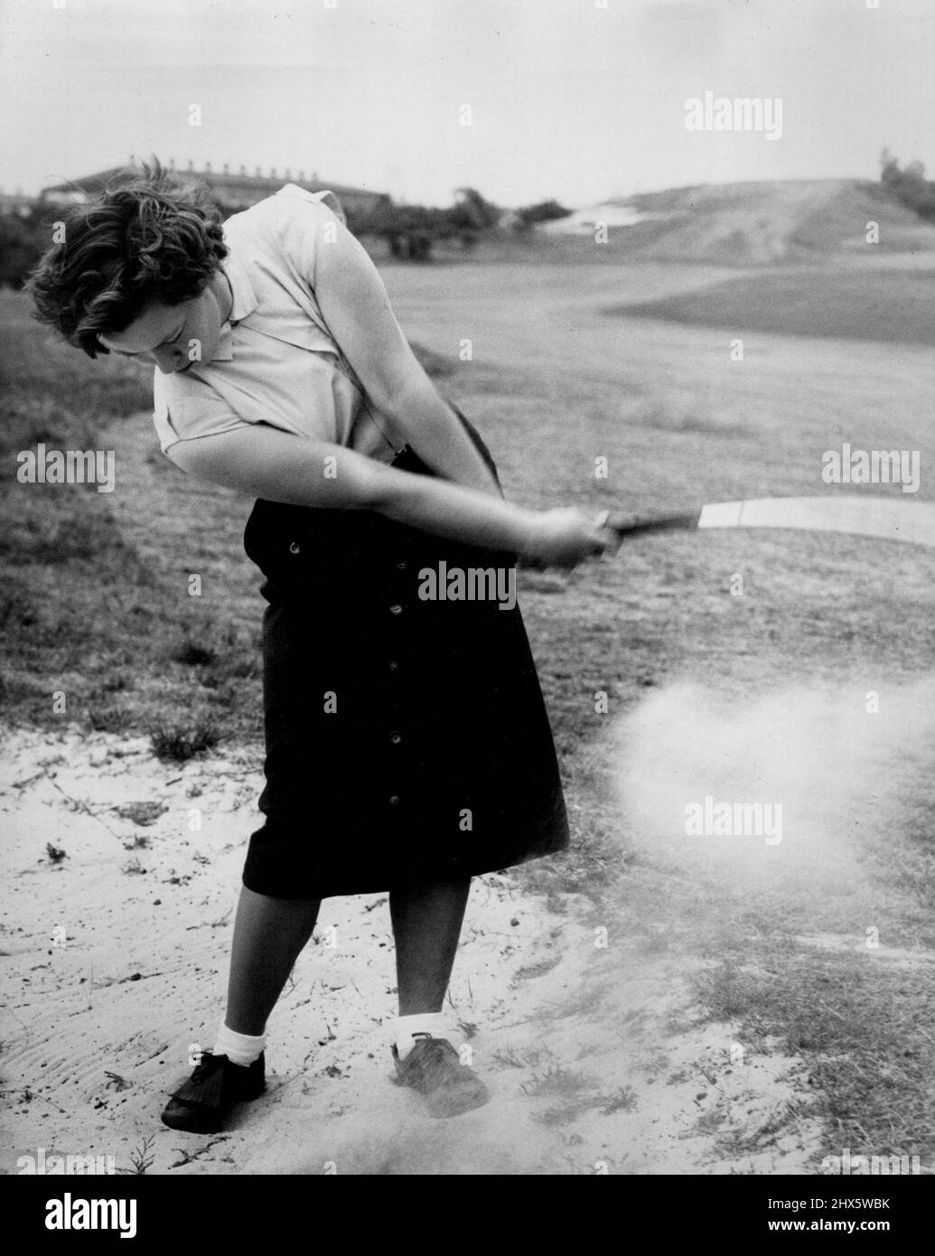 (I) Veronica Anstey hits out of a bunker during the ... Golf Australian ...
