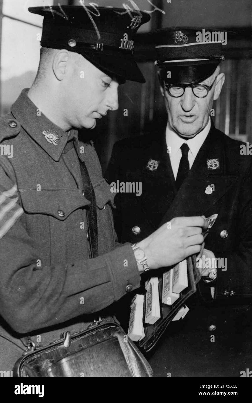 Misc - Trams - Employees. October 01, 1945 Stock Photo - Alamy