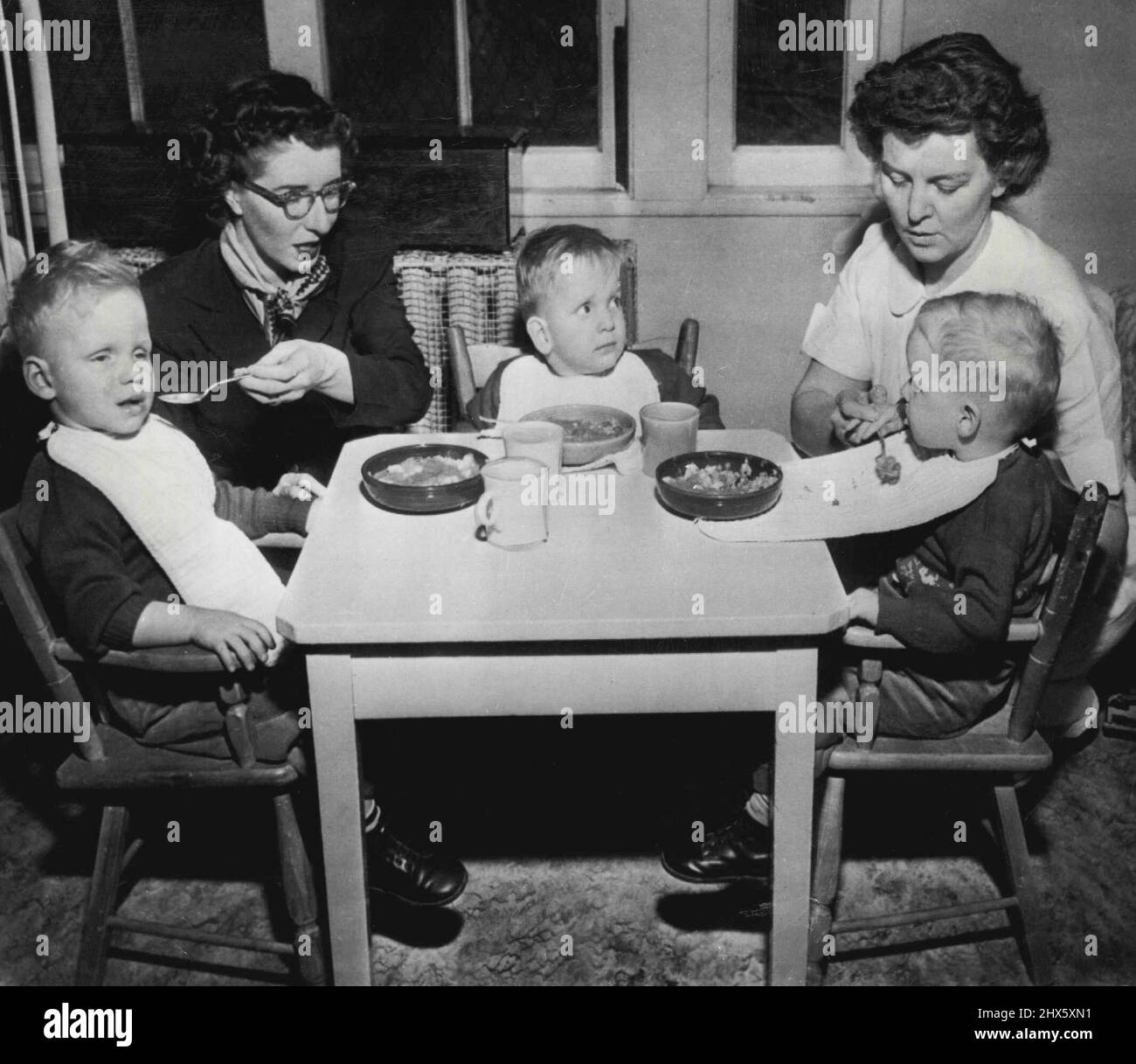 Blind Triplets Have Lunch - Harry, Larry and Barry Terry (L to R) blind ...